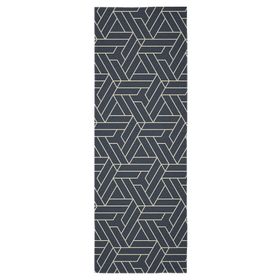 Cape Art Chenille Contemporary Navy Geo Lines Pattern Runner Rug | Shop ...
