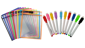 School Crèche dry eraser folders with markers teachers - 30 pack | Shop ...