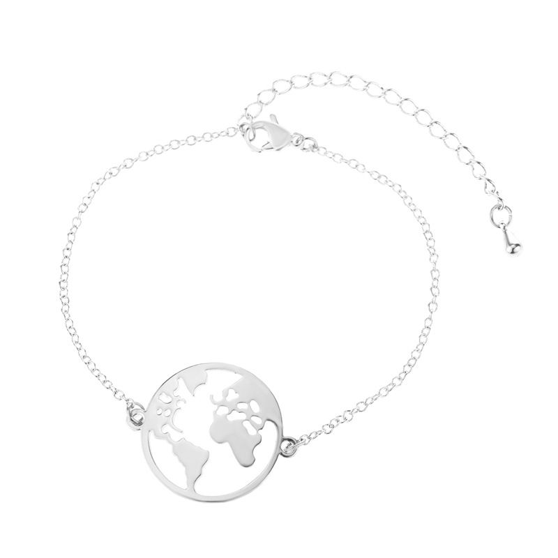 World Traveller Map Steel Bracelet | Shop Today. Get it Tomorrow ...