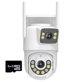 12LED Night Vision Dual View HD Wireless Network Security Camera & 8GB ...