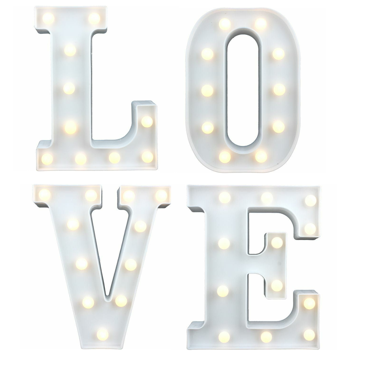 4 Pieces White LED Love Letter Box Set | Shop Today. Get it Tomorrow ...