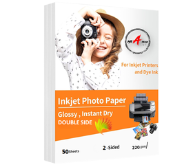 MR A TECH 50 Sheets 220G Inkjet Photo Paper Glossy for Ink Printers ...
