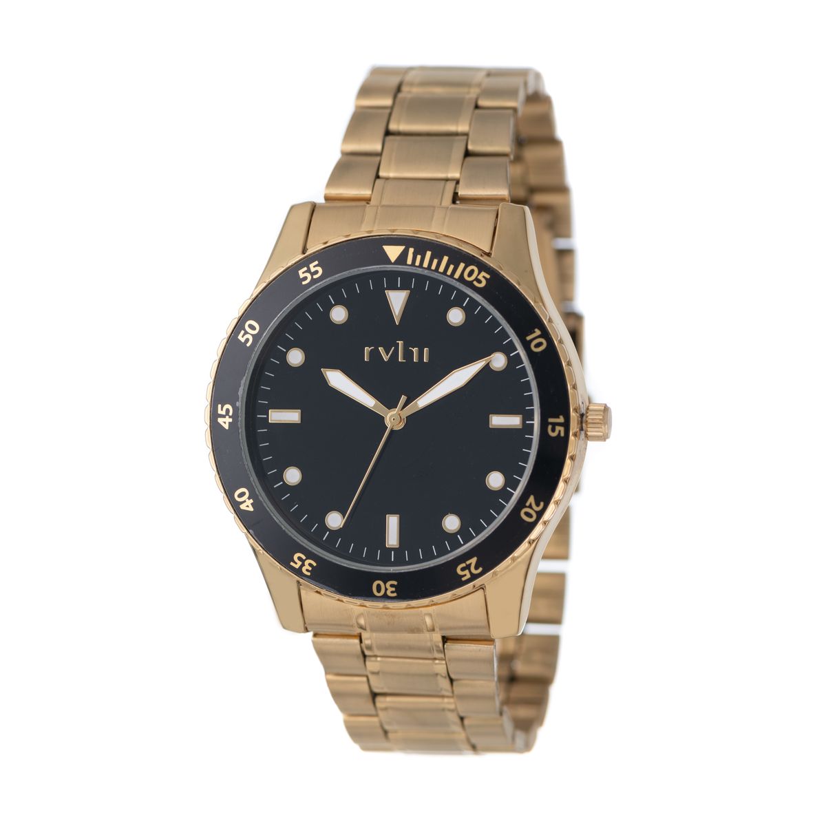 Gents Watch Gold and Black 36mm Case, With Gold Dial, And Gold Metal ...