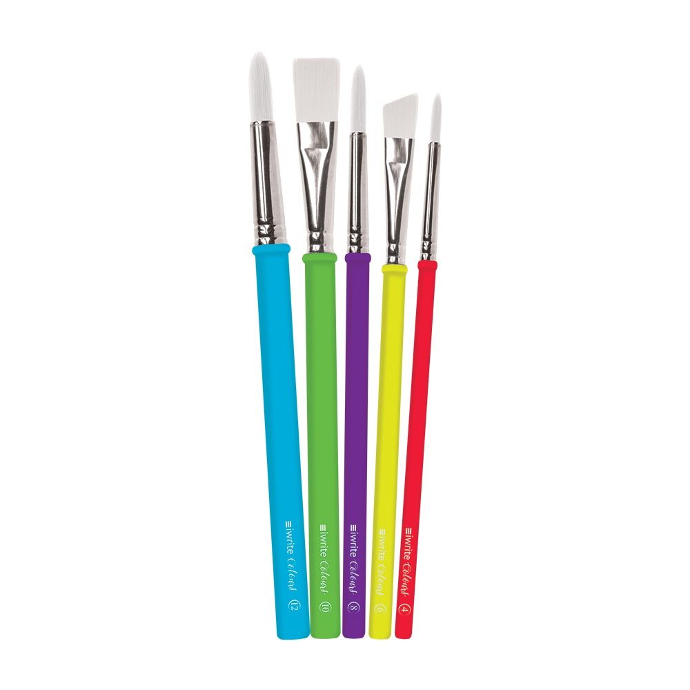 iWrite Colours Paintbrush Set - Nylon Paint Brush Set of 5 | Shop Today ...