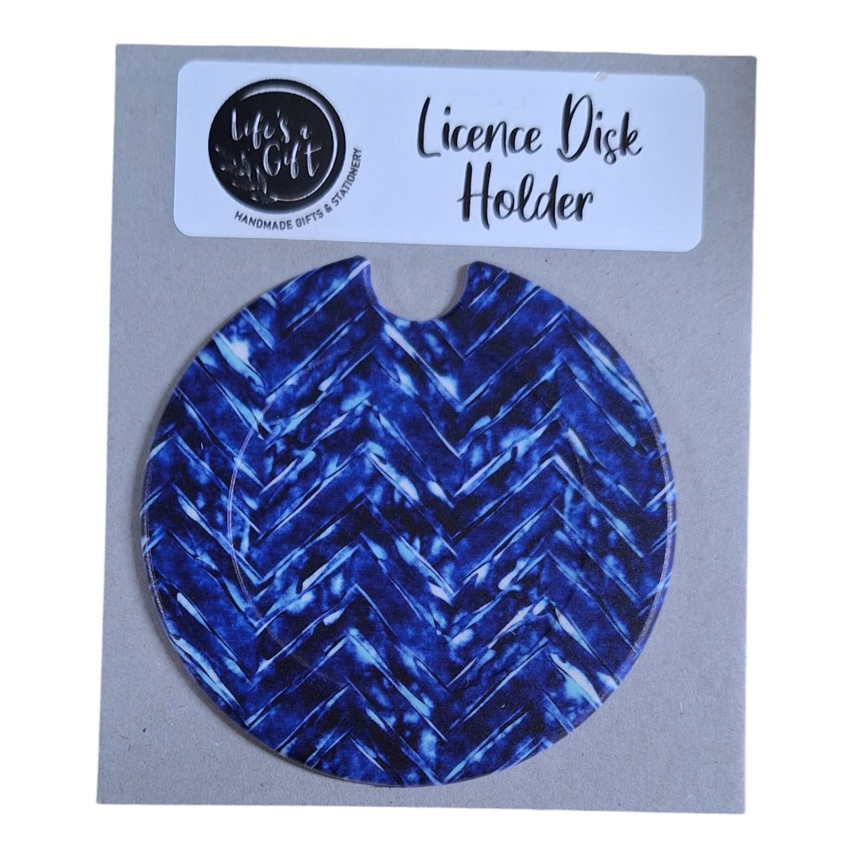 Licence Disk Holder - Blue Zig-Zag Pattern | Shop Today. Get it ...
