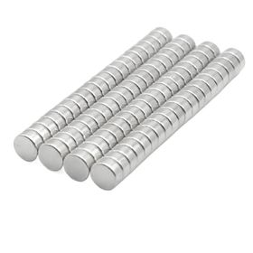 100 Pcs 6mm x 3mm Craft DIY Multifunctional Mini Silver Magnets | Shop ...
