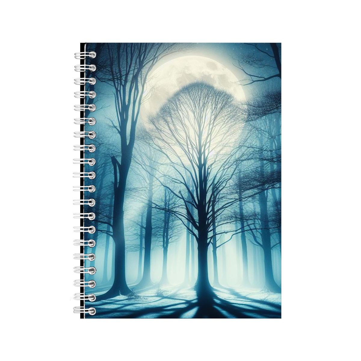 Moonlight A5 Notebook Spiral and Lined Winter Graphic Notepad Present ...