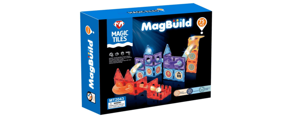 MagBuild Magnetic Tiles Building Blocks - 75 Piece Set | Shop Today ...