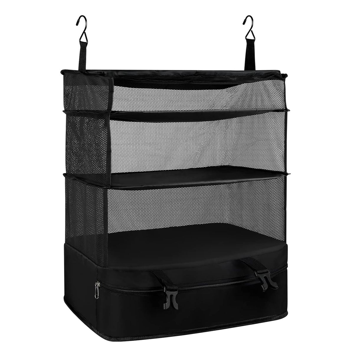 3-Shelf Hanging Packing Cubes Portable Luggage Packing Storage Cube ...