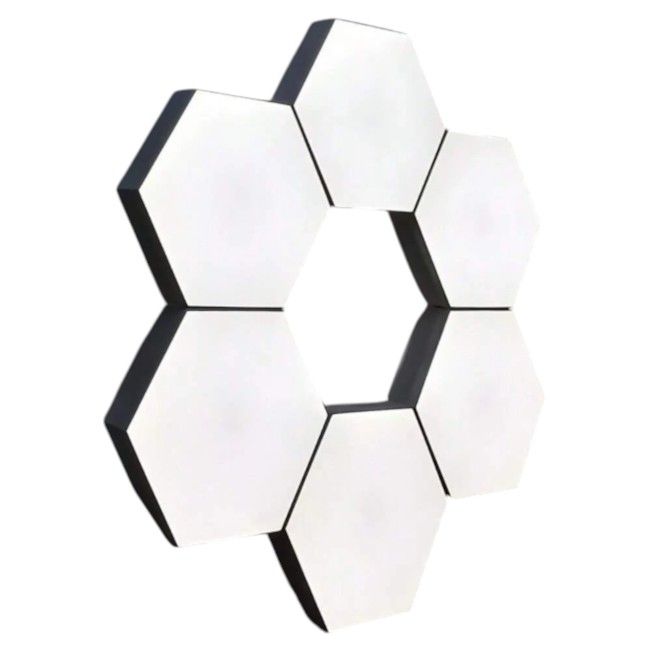 6 Piece - Hexagonal LED Touch Control Wall Lights - White | Shop Today ...