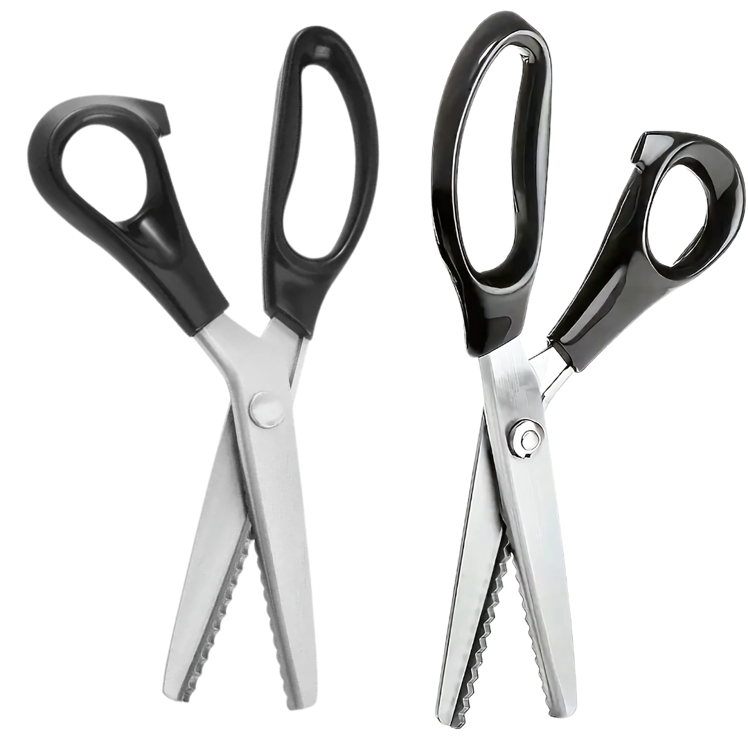 Bestby - 5mm Serrated & 7mm Round Zigzag Pinking Shear Scissors (Set of ...
