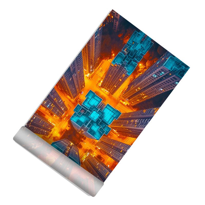 Warping Sky Scrapers Door Decoupage | Shop Today. Get it Tomorrow ...