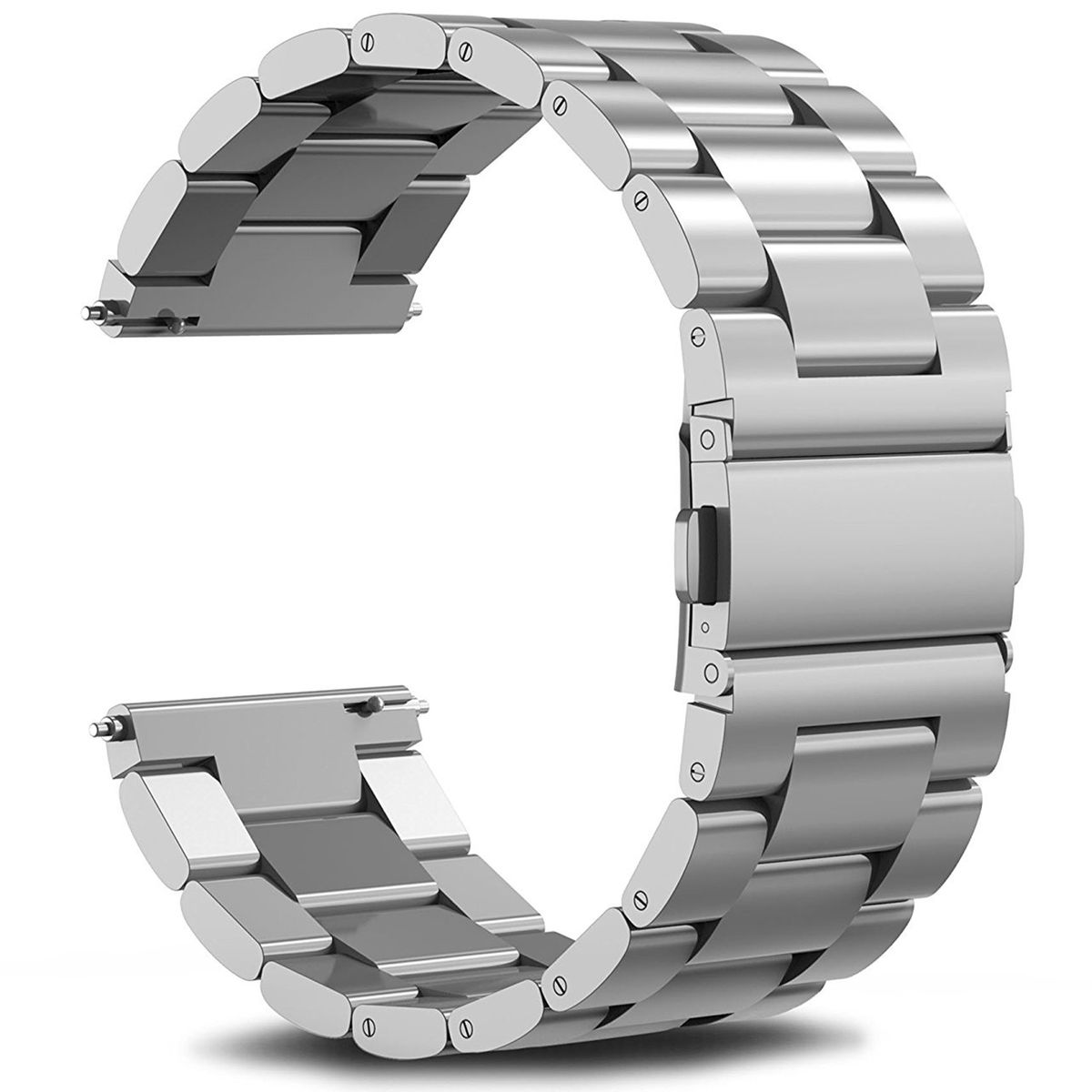 Metal Chain Watch Bands Solid Stainless Steel Business Bracelet Strap ...