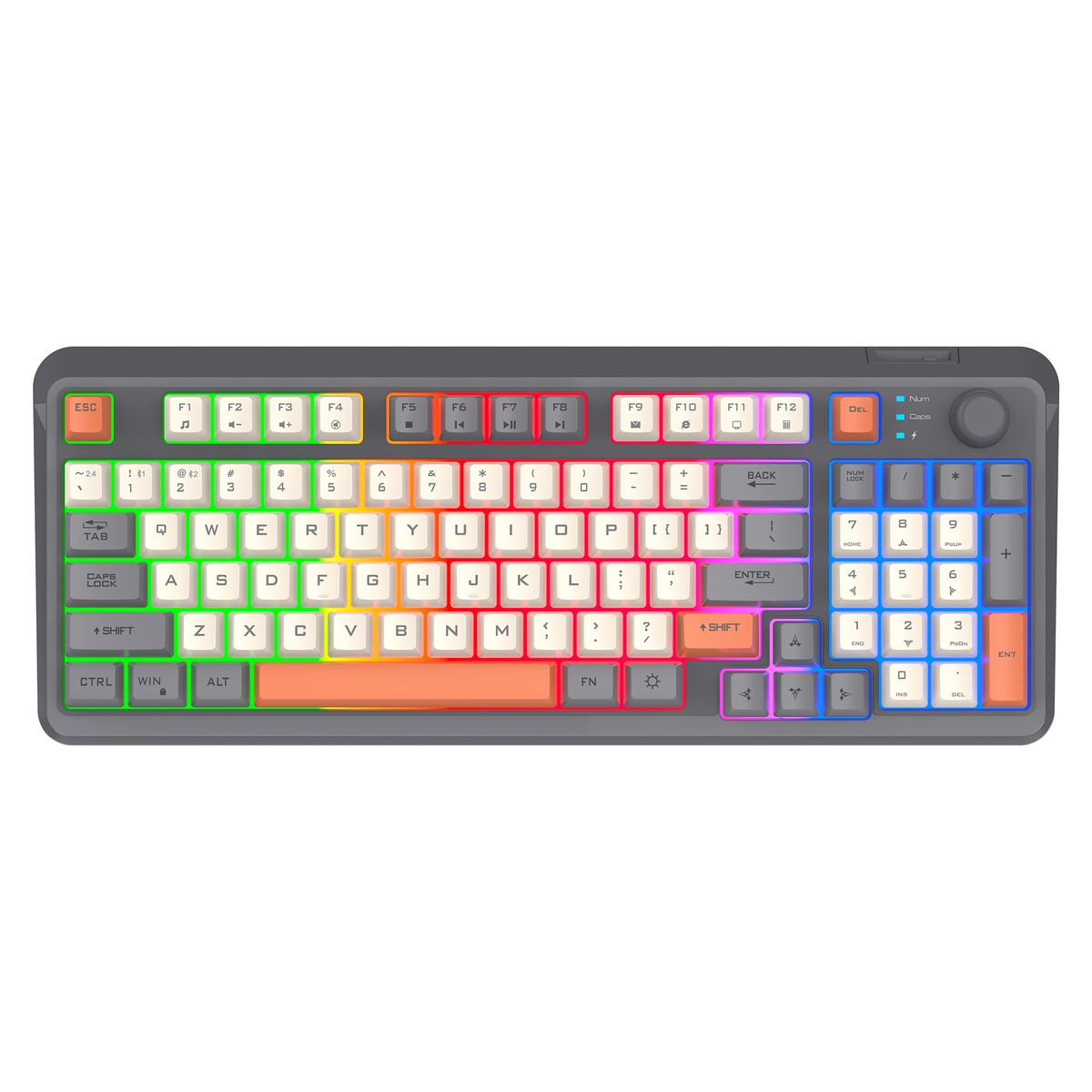 BezosMax Gaming Keyboard, 94 Keys RGB Backlit Gaming Keyboard for PC ...