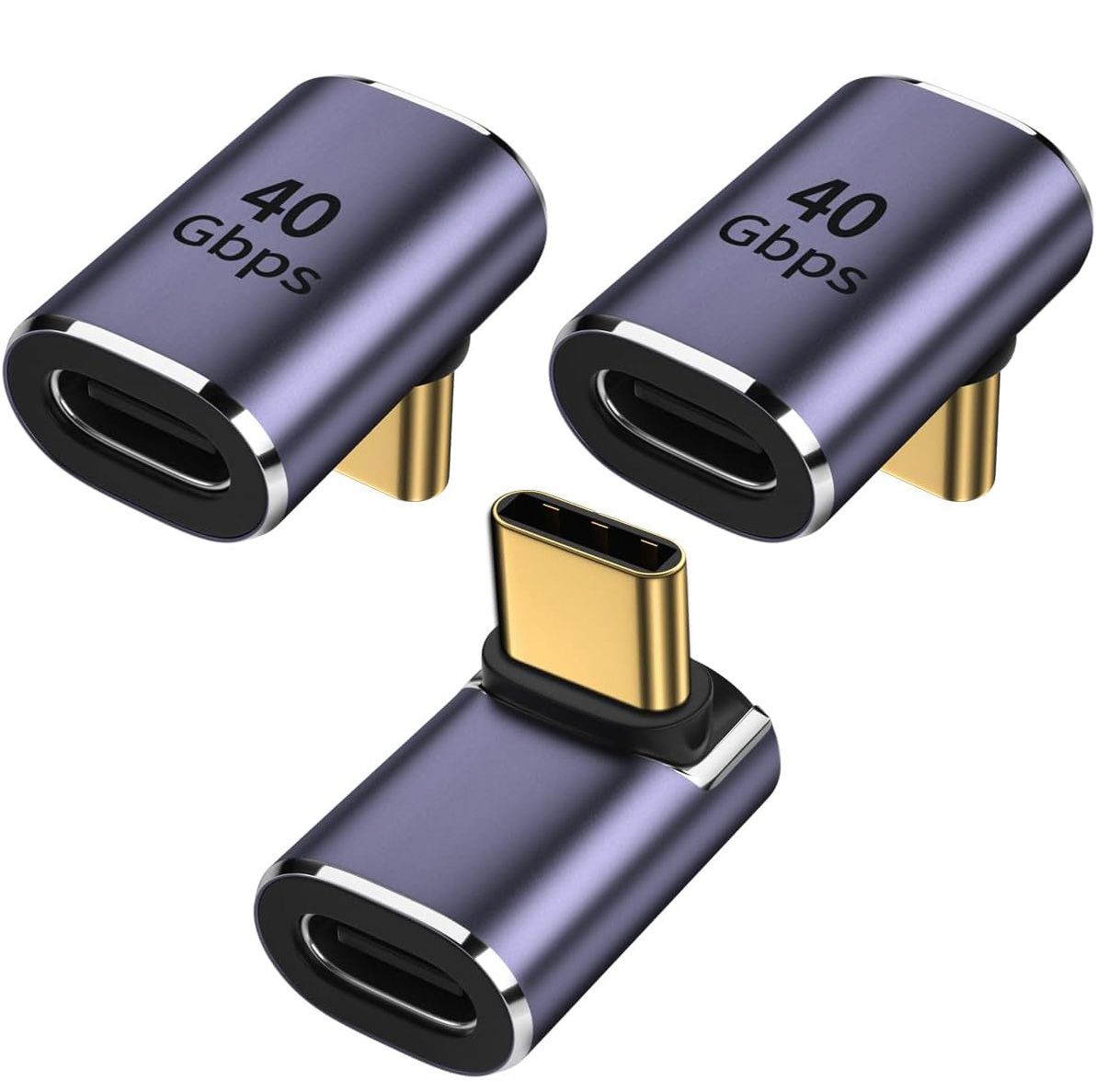3Pc USB Adapters, 90 Degree Elbow, USB C Right Angle Connector | Shop ...