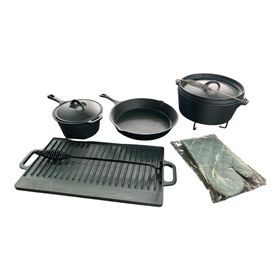 Cast Iron 7 Piece Dutch Camping Set | Shop Today. Get it Tomorrow ...