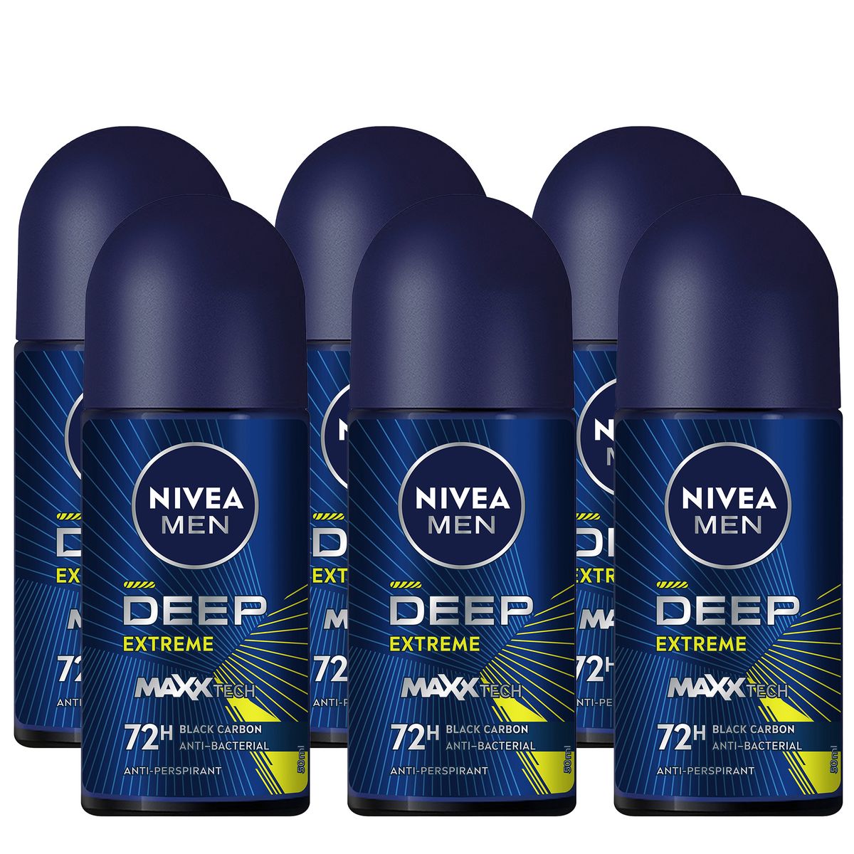 NIVEA MEN DEEP Extreme MaxxTech, Antiperspirant for Men, Roll-on ...