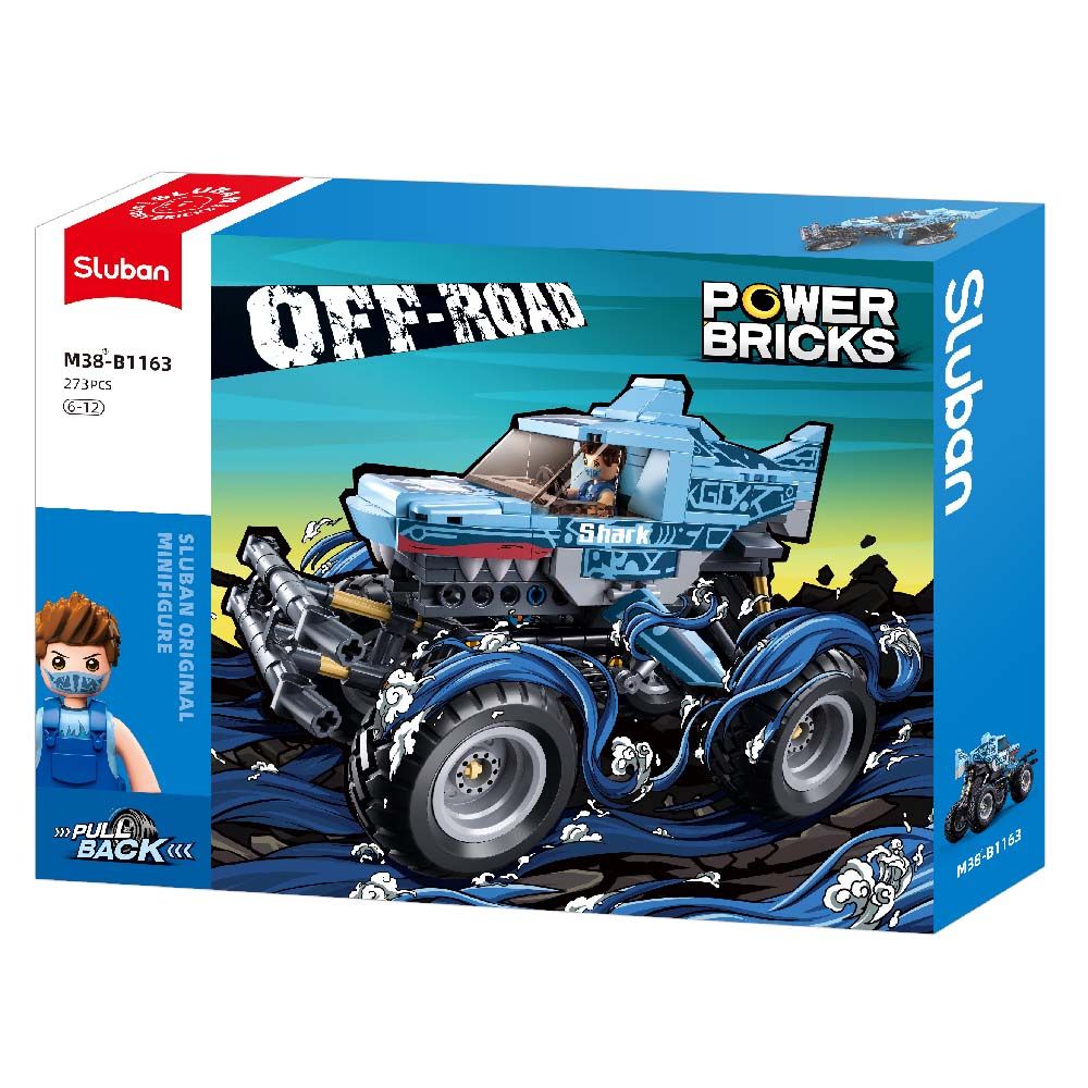 Sluban Building Set: Pull Back PowerBricks - Off Road Vehicle - 273 ...
