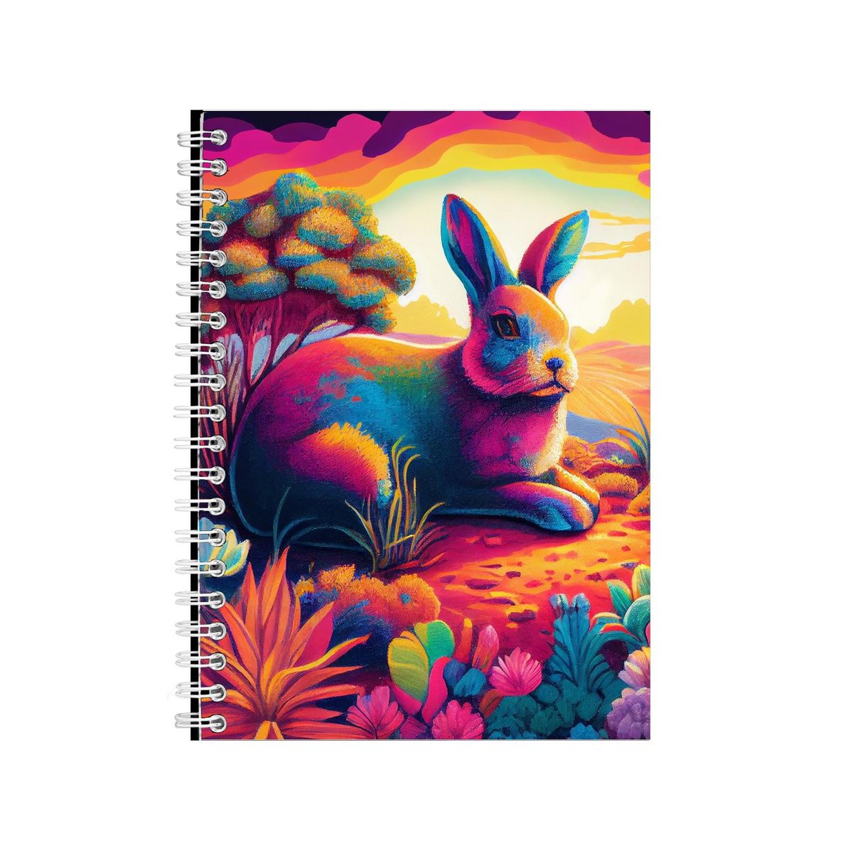 Colorful Rabbit Floral Notebook Gift Idea Writing Book Notepad Pad 71 ...