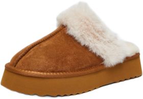 Quiz - Women Tan Platform Mule Slippers | Shop Today. Get it Tomorrow ...