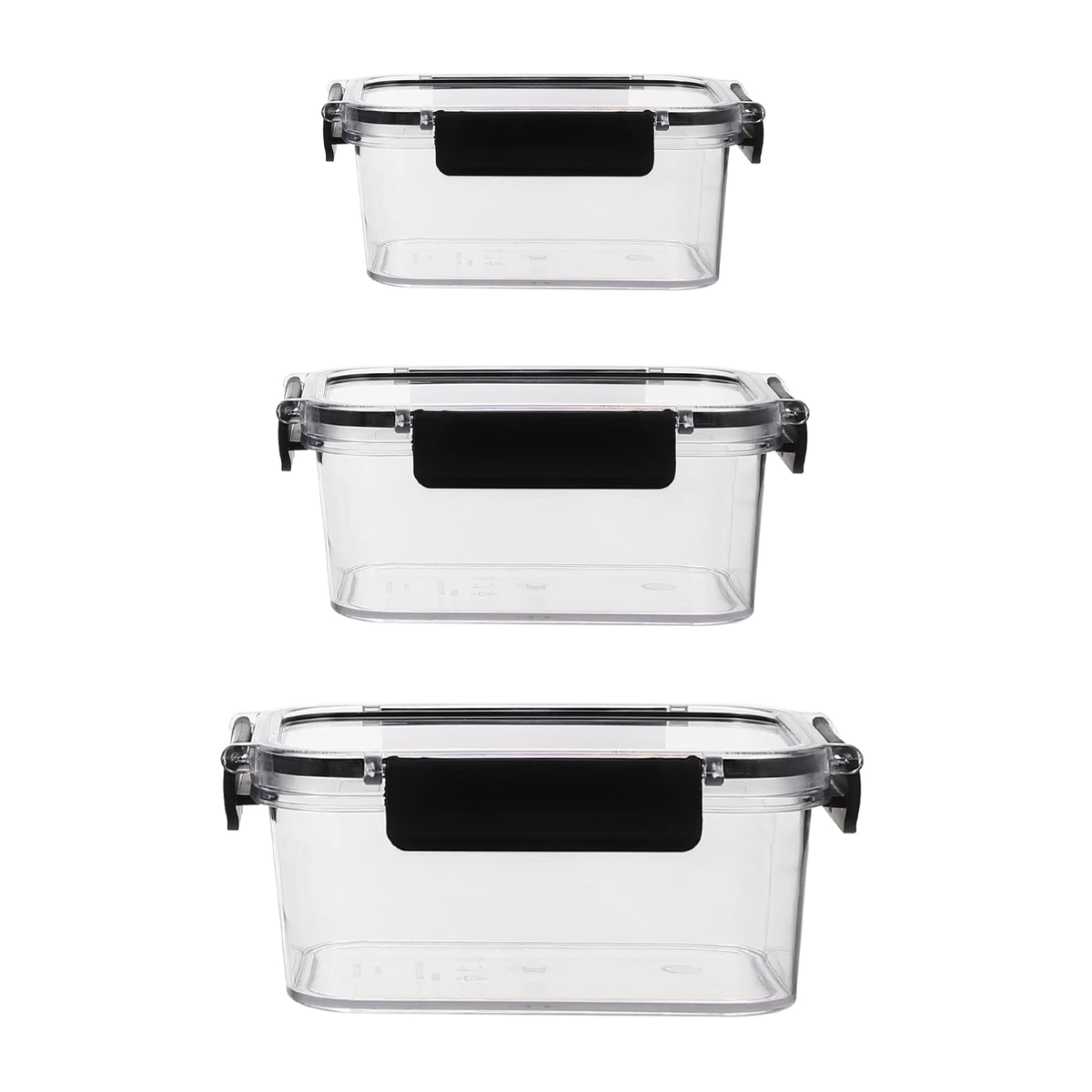 Set of 3 Nesting Plastic Food Storage Containers - Square | Shop Today ...
