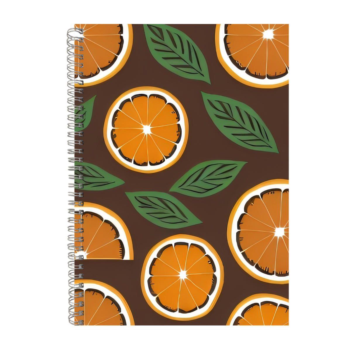 Oranges A4 Notebook with Lines for Fruit Lovers Trendy Graphic Present ...