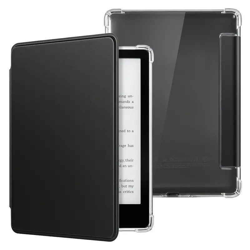 CAWA Clear Back Flip Cover Compatible with Kindle Paperwhite 7" (Gen 12 ...