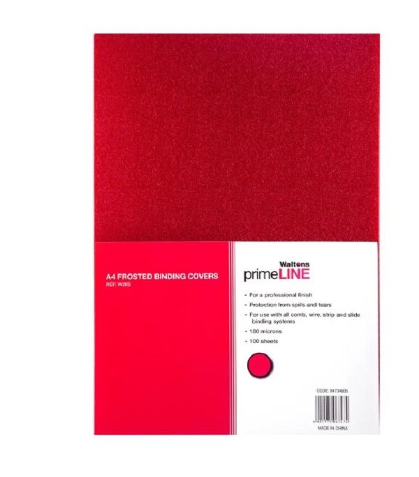 PrimeLine - A4 Frosted Acetate Binding Cover 180mic x 10 | Shop Today ...