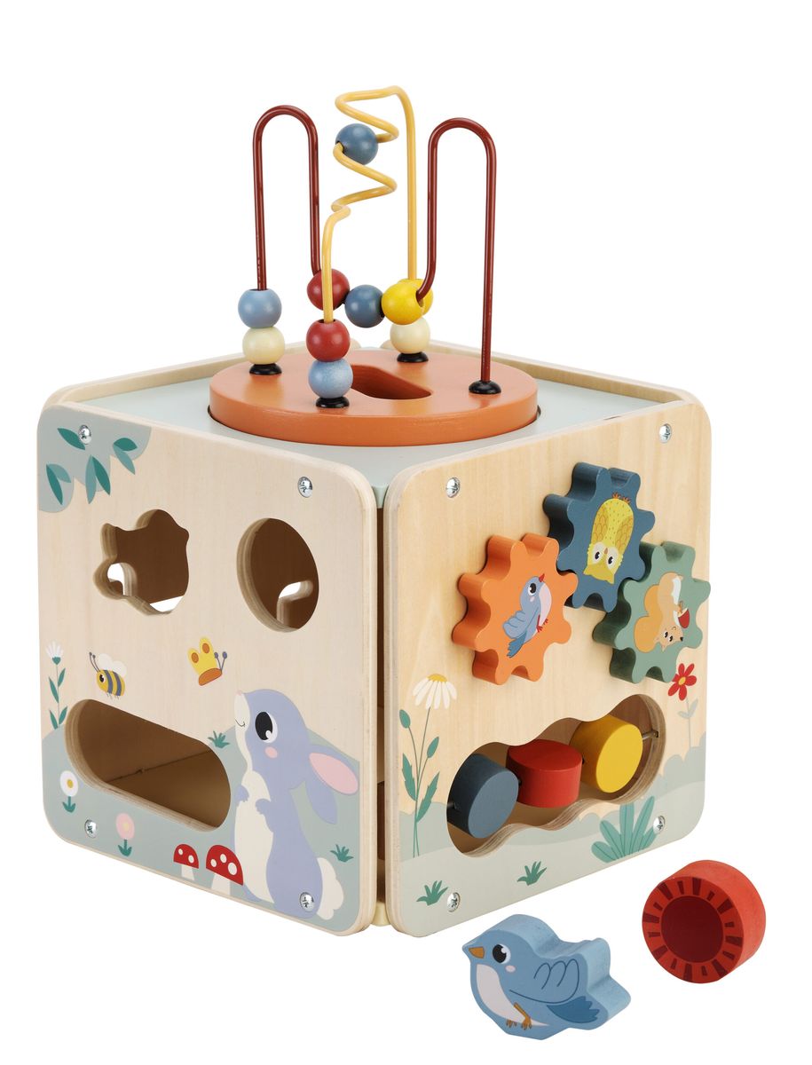 Large 5-in-1 Wooden Activity Cube - Forest Multi-Activity Toy | Shop ...