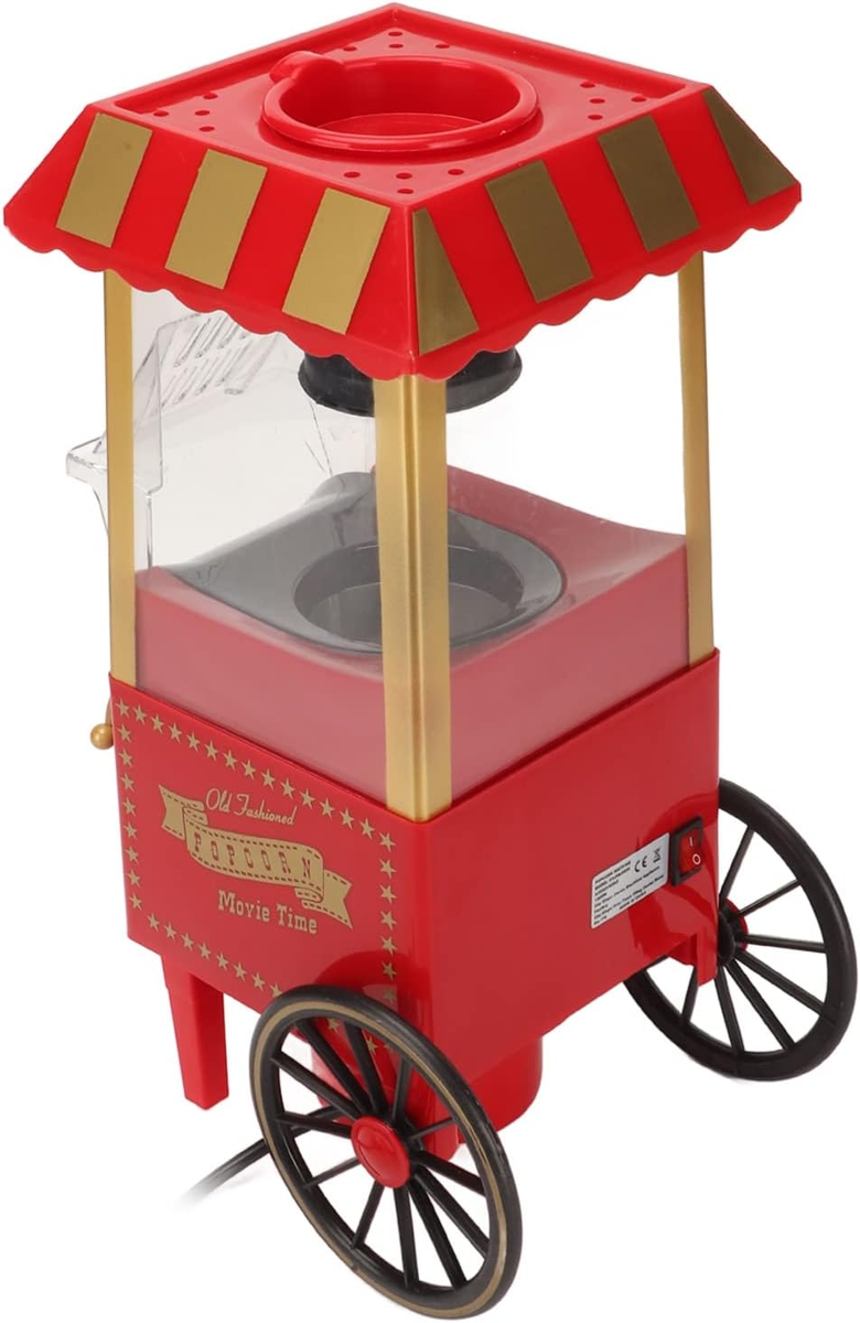 Mini 1200W Carnival-Style Popcorn Maker with Auto Stirring & Airflow ...
