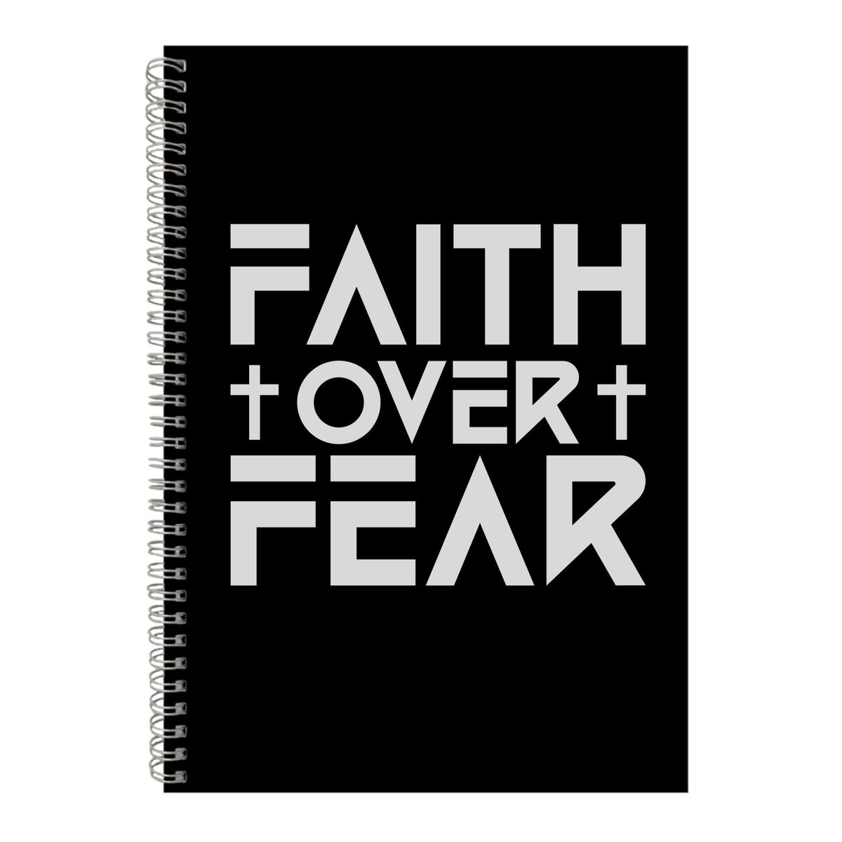 Faith Over Fear A4 Notebook Spiral with Graphic Christian Easter Words ...