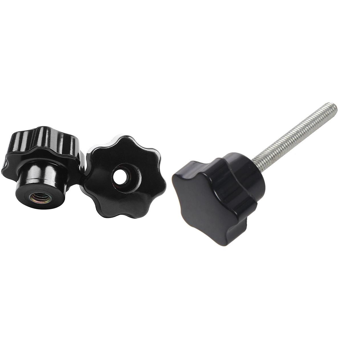 5 Pieces Black Star Grip Knobs Female Thread Diameter 8Mm Head Diam ...