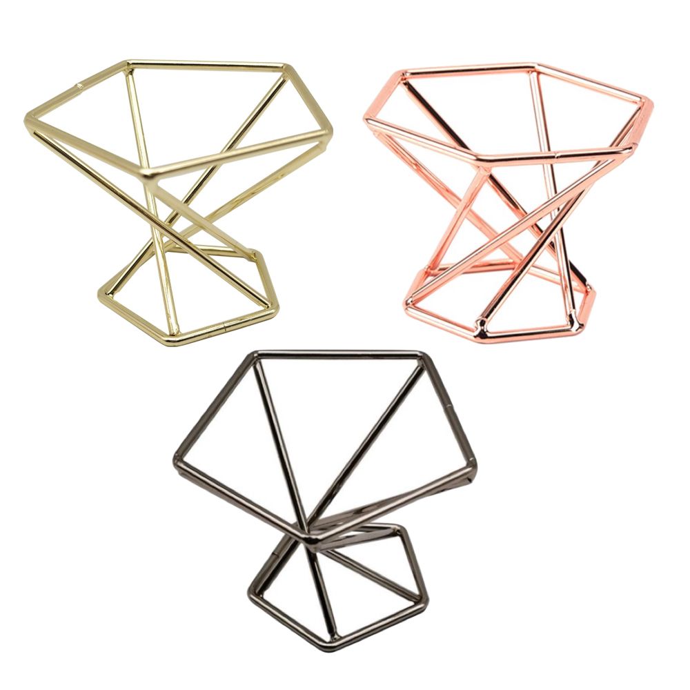 Garden Home Indoor Tabletop Metal Geometric Air Plant stand (6 cm) Set ...