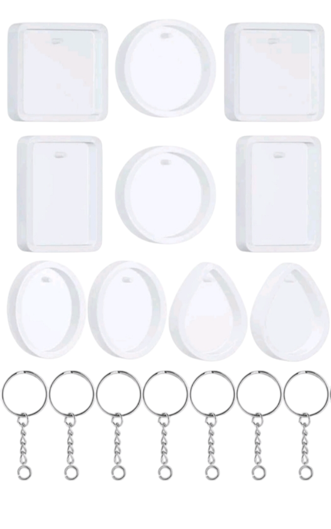 20 Pack Pendant DIY Epoxy Mold Resin Set for Keychains | Shop Today ...
