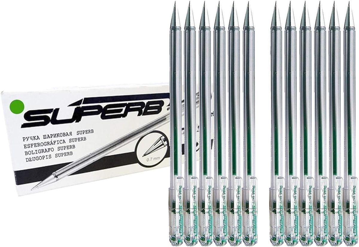 Pentel Green Superb 0.7mm Ballpoint Pen(12 pens) | Shop Today. Get it ...