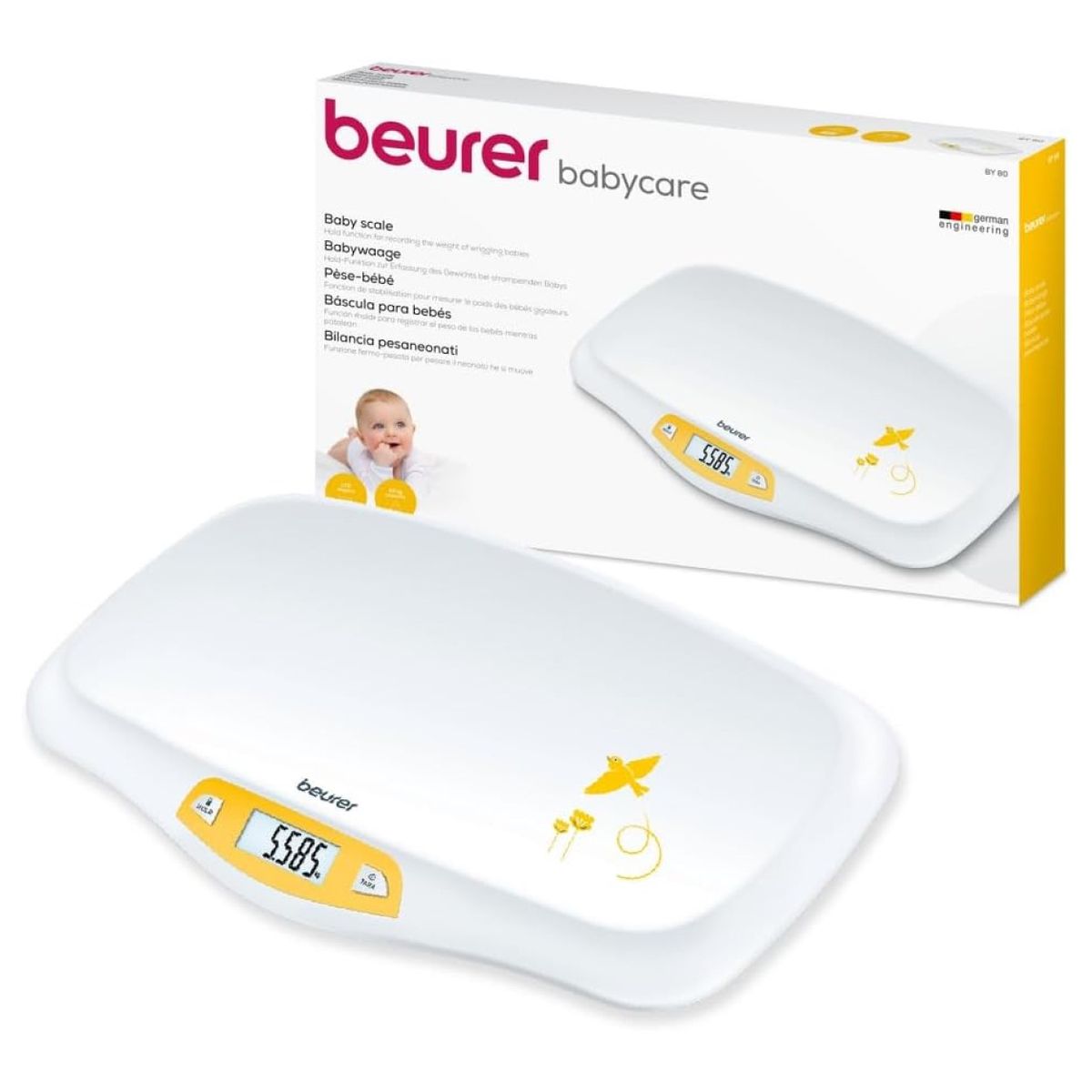 Beurer Baby Scale: Non-Slip, Tare Function for Wriggly Baby, Per 5g BY ...