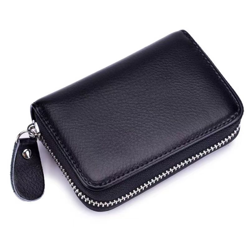 Zip Around Card Holder Wallet PU Leather Zipper Card Wallet- 11x5x9cm ...