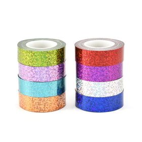 8 Glitter Foil Rolls Washi Tape Schools Art Gifts Decorative Scrapbook ...