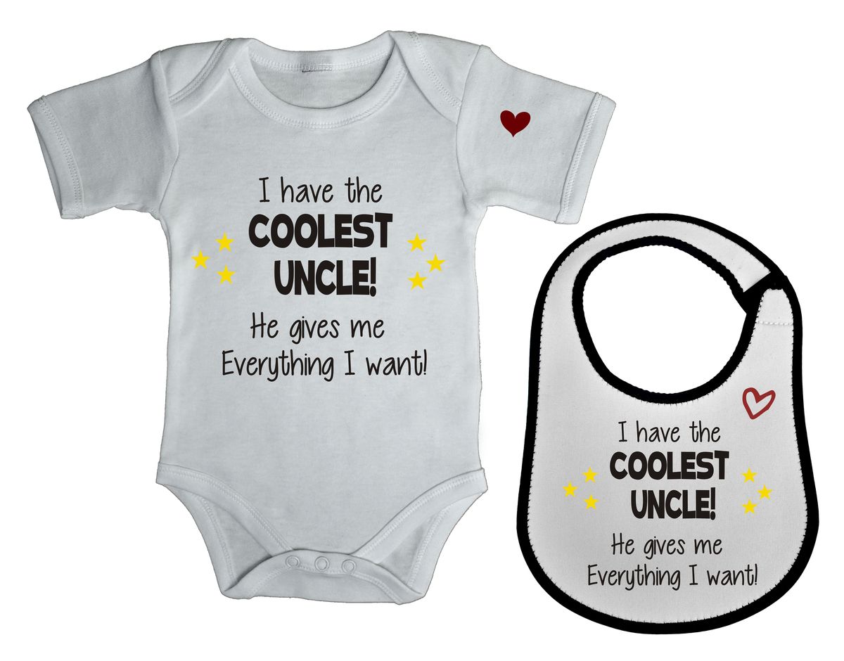 I have the coolest Uncle baby grow & bib combo | Shop Today. Get it ...