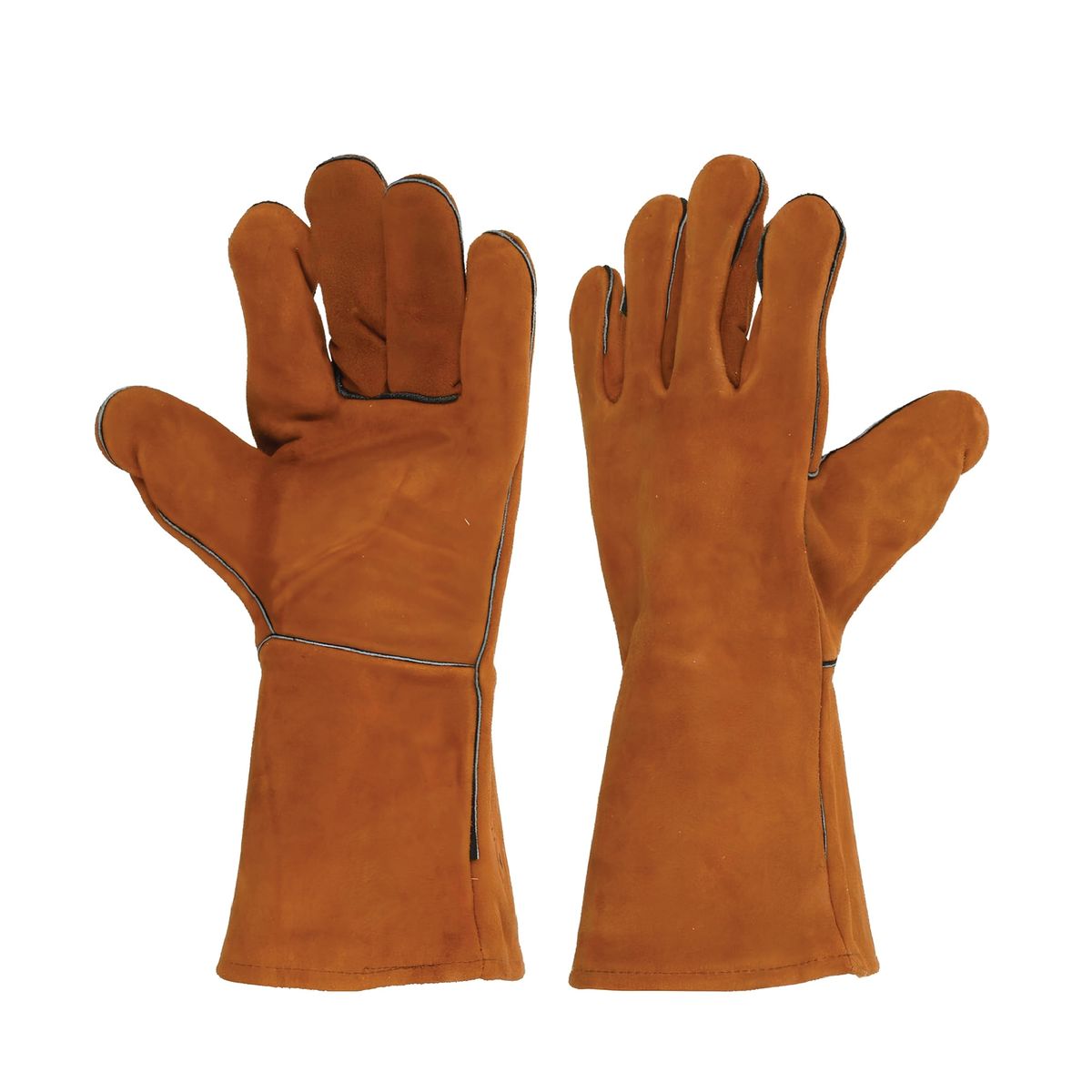 Premium Leather Braai Gloves, Heat Resistant Braai Cooking Glove (2 ...