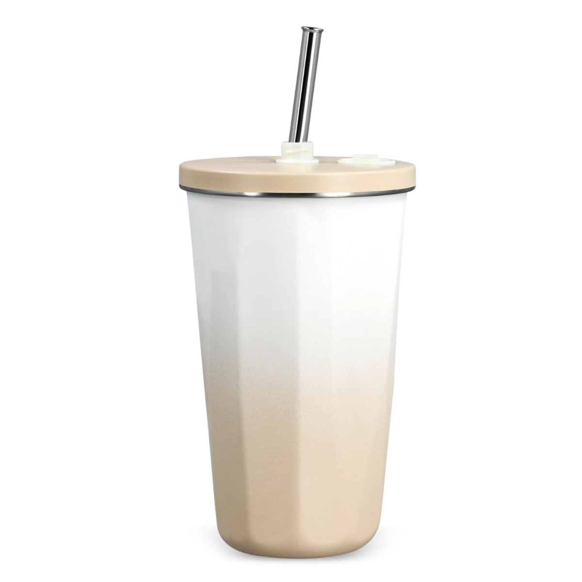 Two-Tone Stainless Steel Double Insulated 600ml Flask with Straw | Shop ...