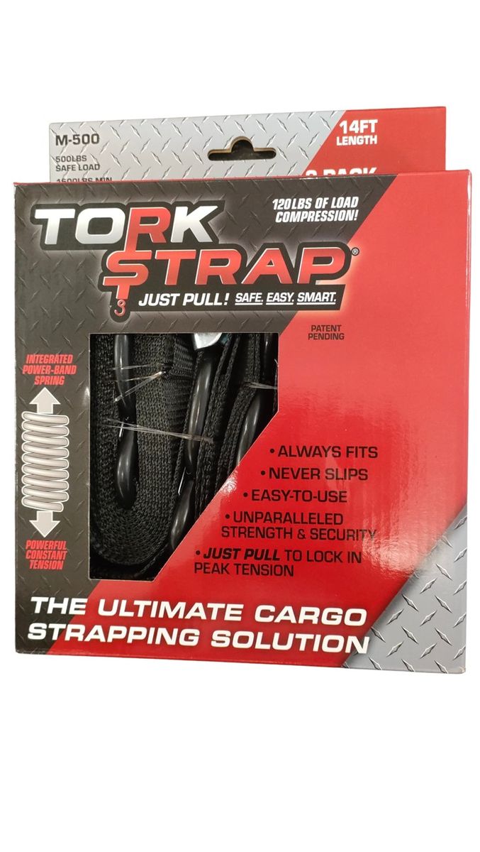 Torkstrap Medium-Duty Spring Loaded Tie-Down Straps for Secure Hauling ...