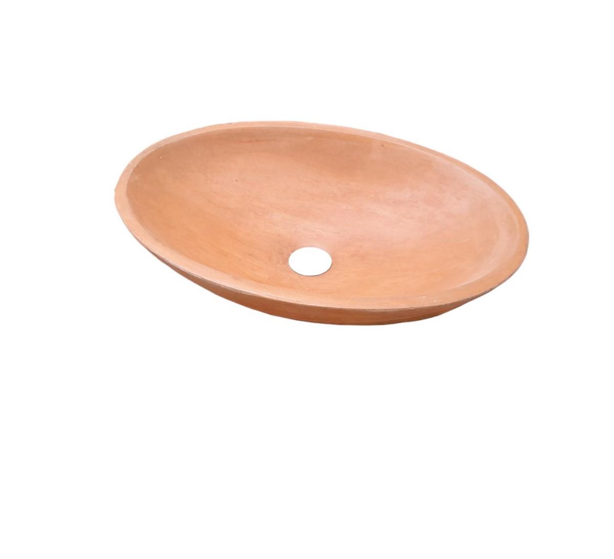 Terracotta Concrete Oval Basin 50x35x15cm - High Strength, Chip ...