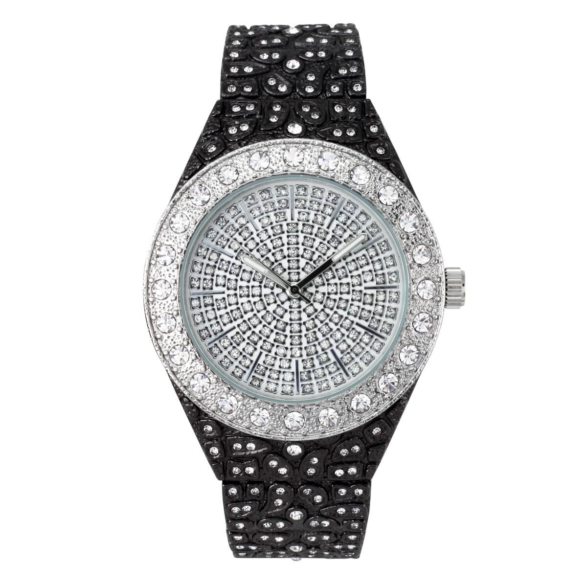 Ice Culture Men's Watch Sunsilver/Silver Iced Out Metal Band - 9036-144 ...