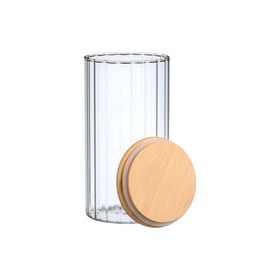 6 Piece Crystal Striped Storage Glass Container Set (754ml each) | Shop ...