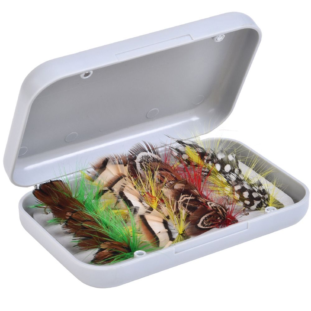 Sport 20 Piece Fly Fishing Lures With Portable Travel Storage Box ...