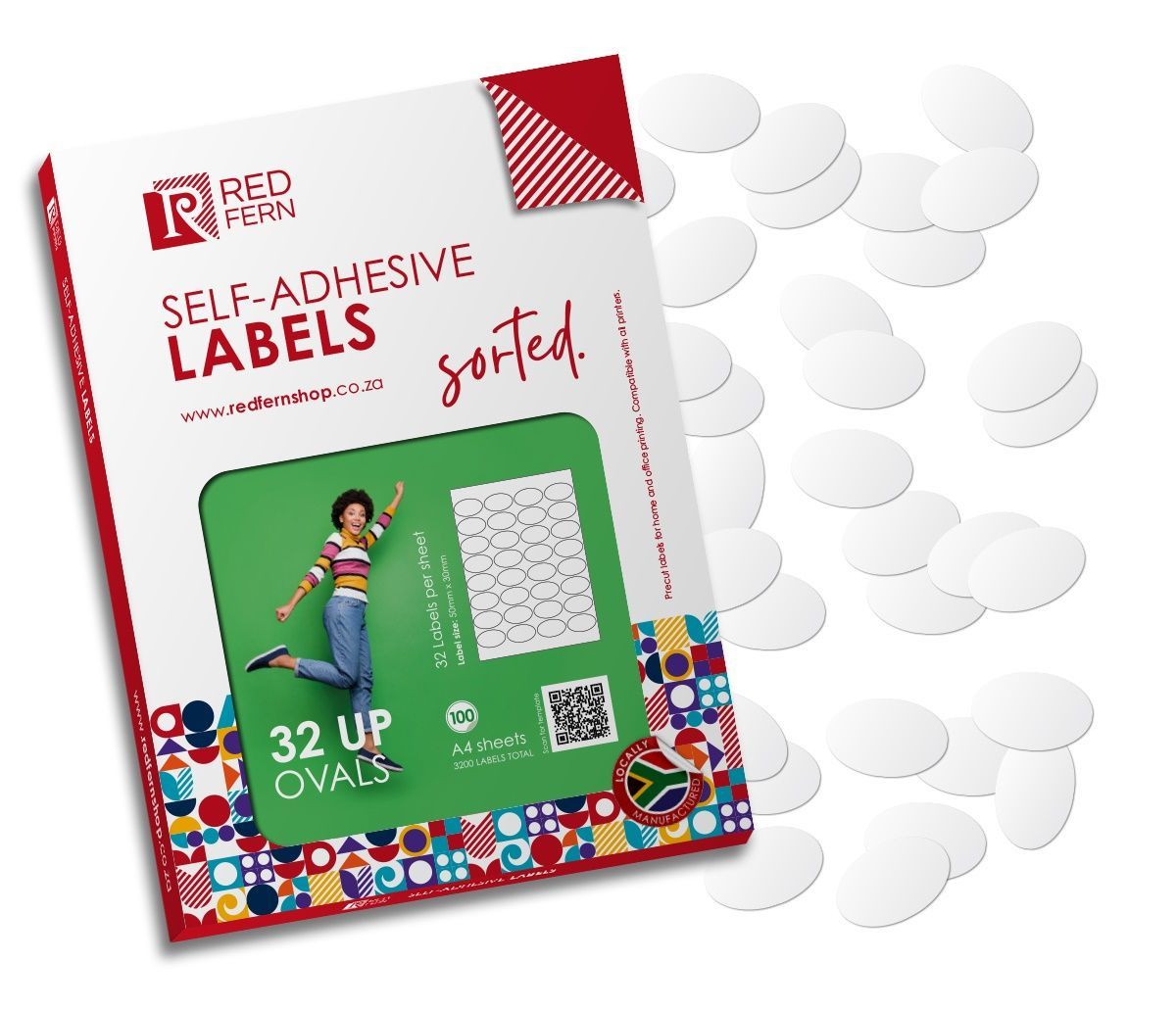 Redfern Oval 32up A4 Self-Adhesive Labels 10 Sheets | Shop Today. Get ...