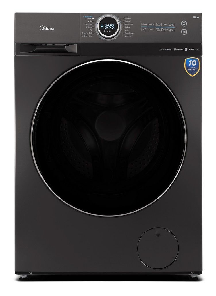 Midea 10kg Front Loader Washing Machine - Inverter 1400rpm - Titanium ...