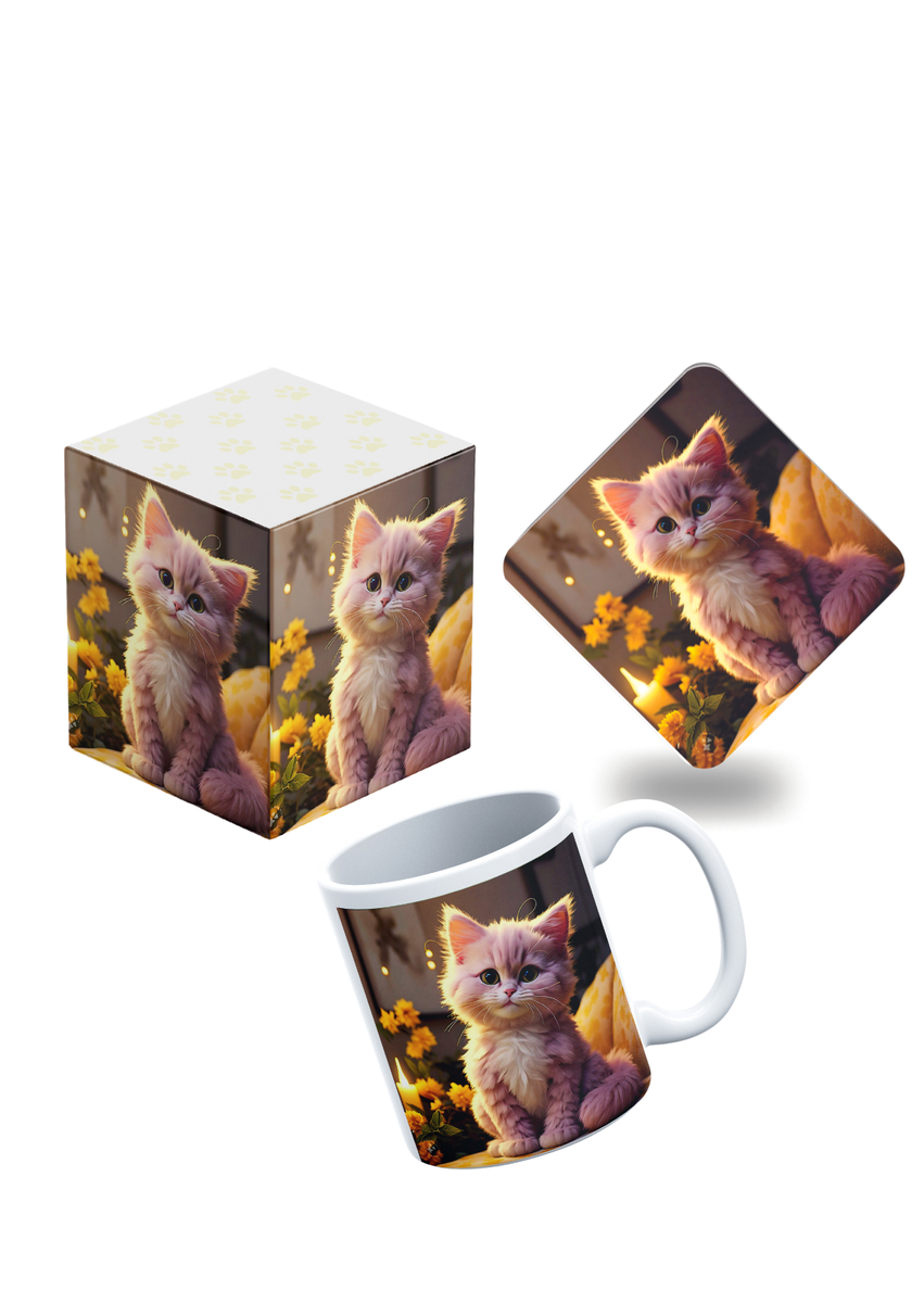 Adorable Yellow Cat Mug Set | Shop Today. Get it Tomorrow! | takealot.com