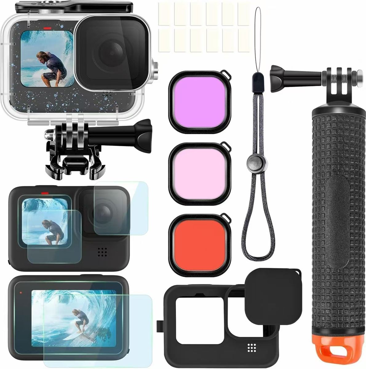 Gopro Hero 12/11/10/9 Diving Kit with Handle & Filters & Waterproof ...